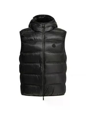 Moncler Quilted Hooded Gilet - Black
