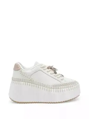 Chloé Nama Platform Sneakers With Whipstitch Detailing
