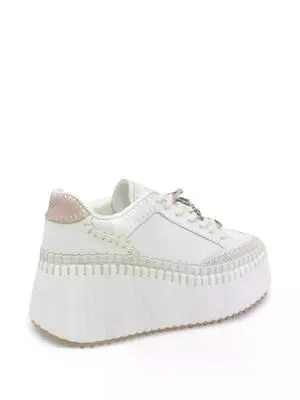 Chloé Nama Platform Sneakers With Whipstitch Detailing