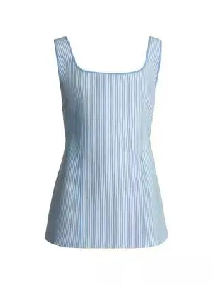 HIGH SPORT Inna Seersucker Top - Blue