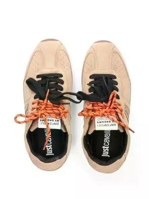 Just Cavalli Logo-plaque Panelled Sneakers - Neutrals