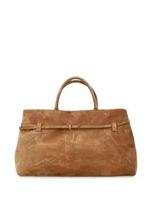 Manu Atelier Le Cambon 40 Suede Tote Bag - Brown