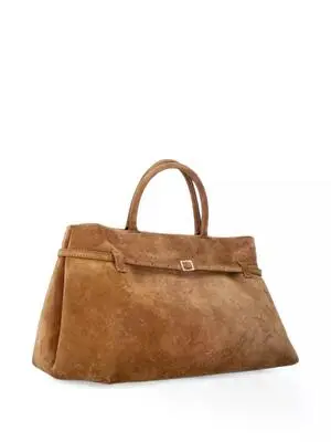 Manu Atelier Le Cambon 40 Suede Tote Bag - Brown