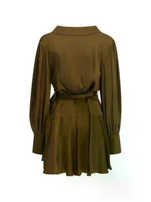 Zimmermann Silk Wrap-style Mini Dress