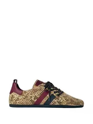 VIVIENNE WESTWOOD Drunken Textured Stripe-detail Sneakers - Neutrals