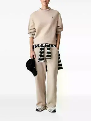 On Logo-print Raglan-sleeve Sweater - Neutrals