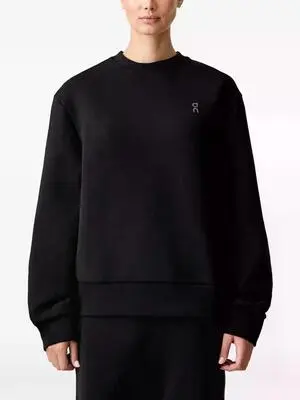 On Logo-print Raglan-sleeve Sweater - Black
