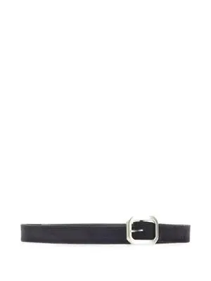 ALBERTO LUTI Suede Leather Belt - Black