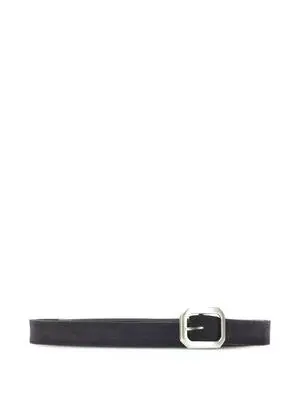 ALBERTO LUTI Suede Leather Belt - Black