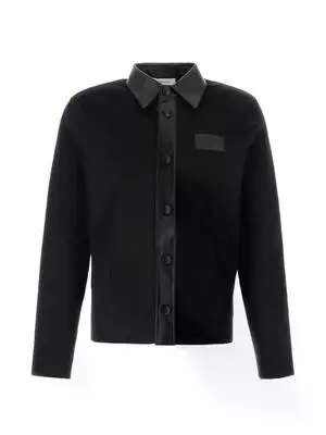 Givenchy Leather-trim Panelled Cardigan - Black