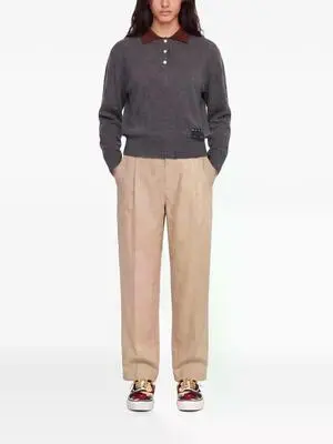 Marni Logo-patch Cashmere Polo Top