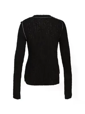 Y’s Asymmetric Ribbed-knit Cardigan