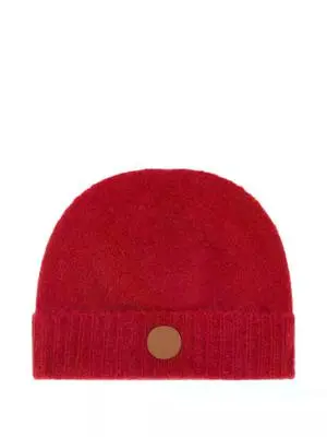 VIVIENNE WESTWOOD Logo-patch Fluffy Beanie Hat - Red