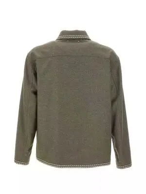 GOLDEN GOOSE Gary Contrast-stitch Jacket - Green