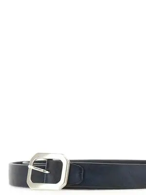ALBERTO LUTI Square-buckle Leather Belt