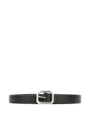 ALBERTO LUTI Square-buckle Leather Belt - Black