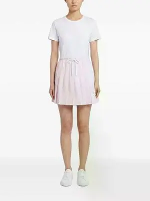 Thom Browne Oxford 4-bar Drawstring Pleated Mini Skirt - Pink