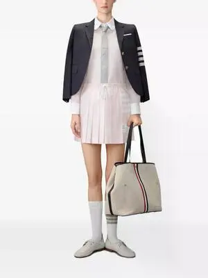 Thom Browne 4-bar Drawstring Pleated Mini Skirt