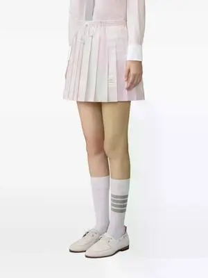 Thom Browne 4-bar Drawstring Pleated Mini Skirt