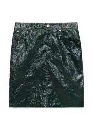 Marni Deep Crinkled Taffeta Skirt - Green