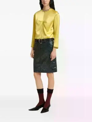 Marni Deep Crinkled Taffeta Skirt