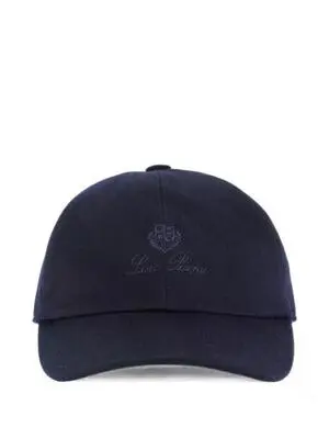 Loro Piana Logo-embroidered Cashmere Baseball Cap - Blue