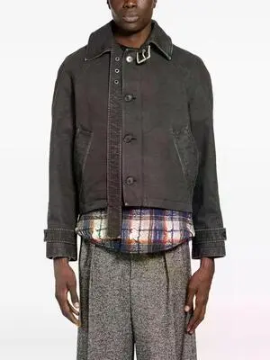 Loewe Belted Button-front Jacket - Grey