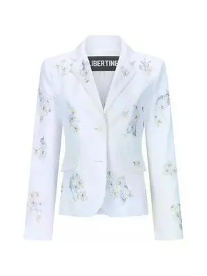 Libertine Porcelain Garden Sequin-embellished Blazer - White