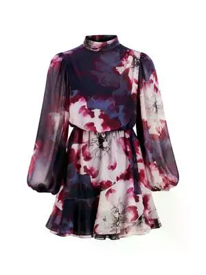 Ted Baker London Aracely Floral-print Mini Dress - Purple