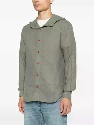 Kiton Mariano Hooded Button-up Shirt