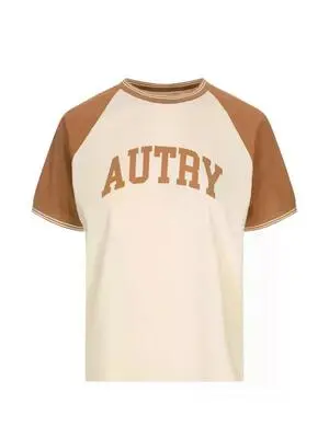 AUTRY Logo Print Raglan Sleeve T-shirt - Neutrals