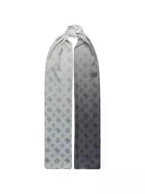 Guess Monogram-print Gradient-effect Scarf - Grey