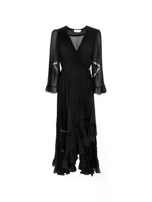TWINSET Pleated Lace-trim Dress