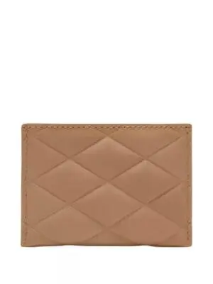 Lacoste Quilted Logo-plaque Card Holder - Neutrals