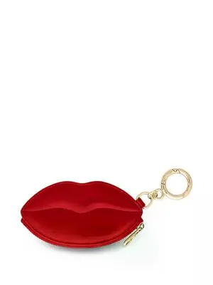 AIGNER Lips-motif Patent-finish Keyring - Red