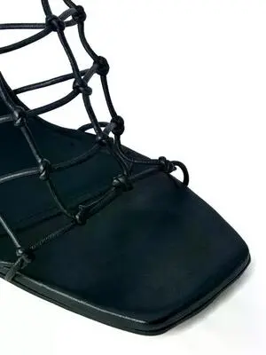 Rick Owens Web Cantilever Caged Sculpted Wedge Sandals