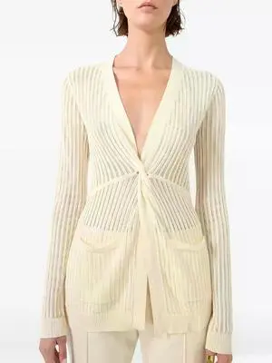 Barbara Bui Tie-front Open-knit Sweater - Neutrals