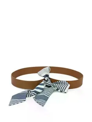 Loro Piana Olina Striped Belt - Brown