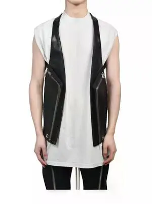 Rick Owens Temple Bauhaus Leather Vest