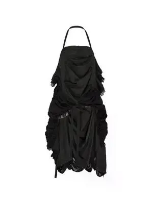 Comme Des Garçons Ruched Tiered Mini Dress