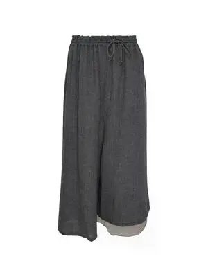 Y’s Drawstring Layered Trousers - Grey