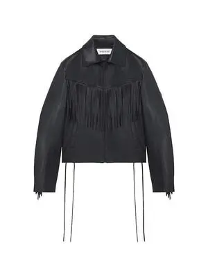 Alexander McQueen Fringe-detail Leather Jacket