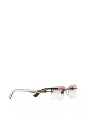 Chrome Hearts Deep 2 Rectangle-frame Sunglasses