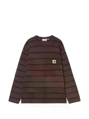 Carhartt Work In Progress Cardona Striped Pocket T-shirt - Brown