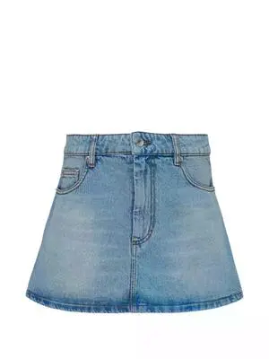 AMI Paris Mini Cotton Skirt - Blue