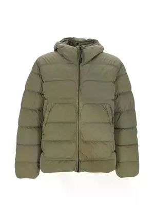 C.P. COMPANY Chrome-r Goggle Quilted Hooded Jacket - Green