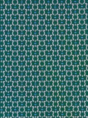 FERRAGAMO Gancini Print Silk Tie - Green