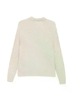 Jacob Cohen Basket-weave Long-sleeve Polo Shirt - Neutrals