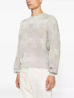 Emporio Armani Logo-patterned Jacquard Sweater