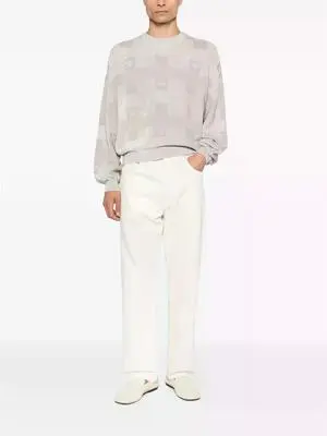 Emporio Armani Logo Patterned Jacquard Sweater